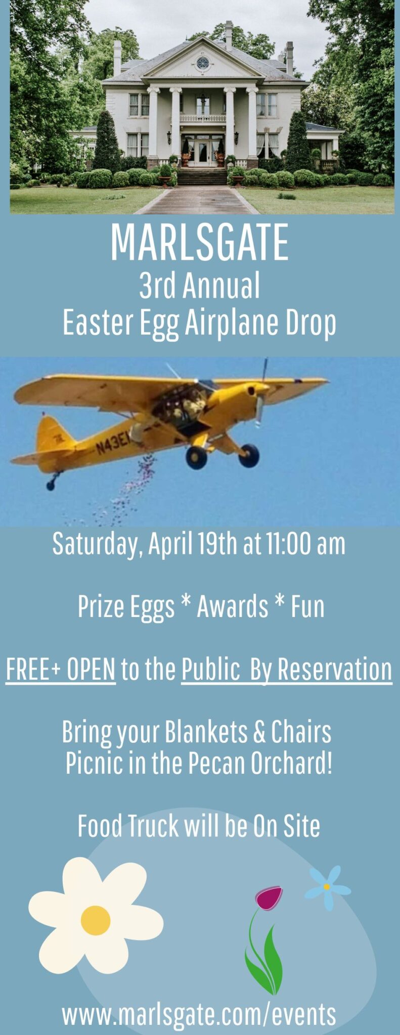 SOLD OUT-EASTER EGG DROP BY AIRPLANE - April 19, 2025 - Marlsgate